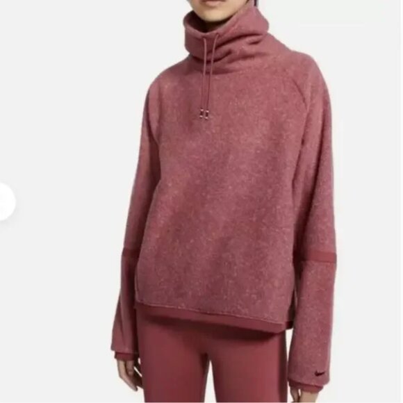 Nike | Sweaters | Nike Maroon Red Therma Cowl Funnel Neck Training ...